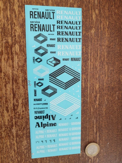 DECALCOMANIE DECALS ANCIEN Rallye Renault Alpine Service Defaut ...