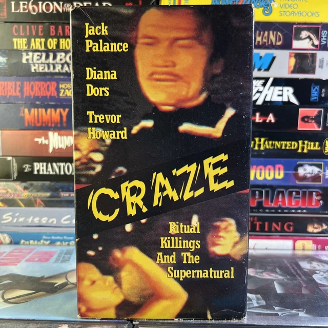 CRAZE VHS 1974 Jack Palance Diana Dors Satanic Ritual Black Magic ...