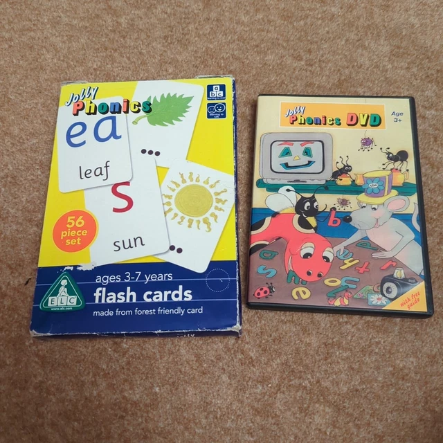JOLLY PHONICS ELC Flash Cards 2006 With Jolly Phonics DVD Bundle 1995 ...