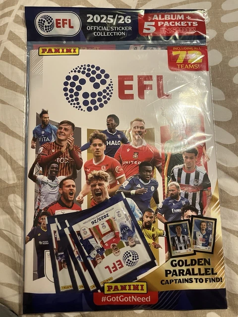 PANINI EFL 2025/2026 Official Sticker Collection Starter Pack Album And ...