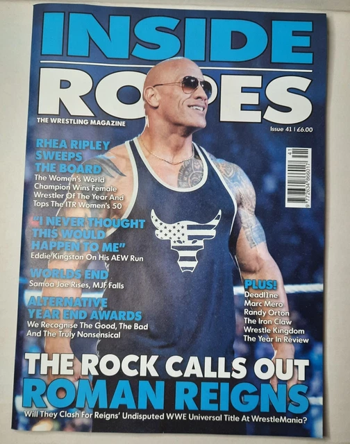 INSIDE THE ROPES magazine #41 2024 The Rock & Roman Reigns £7.99 ...