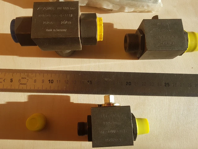 3X HOCHDRUCK BLOCKKUGELHAHN, Absperrventil, Absperrhahn PN 500bar ...