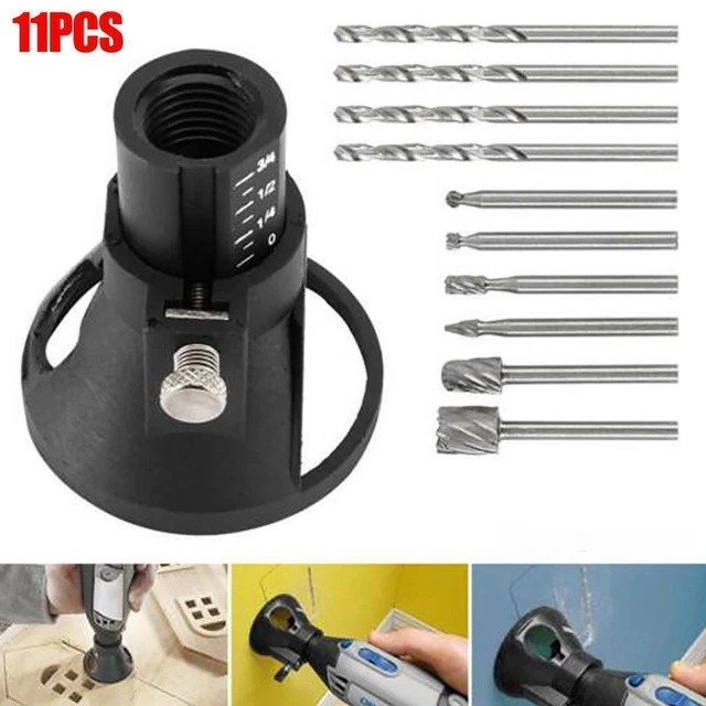 DREMEL ACCESSORI HSS Punte router routing kit trapano set guide taglio ...