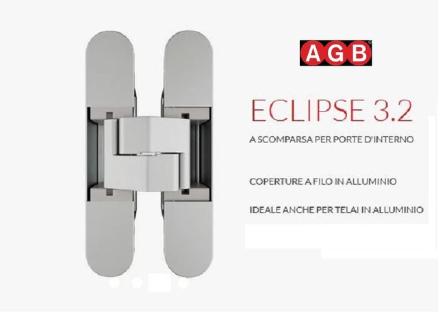 AGB CERNIERA ECLIPSE 3.2 regolabile ad incasso col. CROMATO OPACO ...