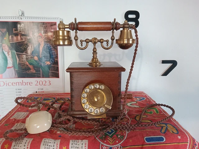 TELEFONO VINTAGE ANTICO In Legno EUR 40,00 - PicClick IT