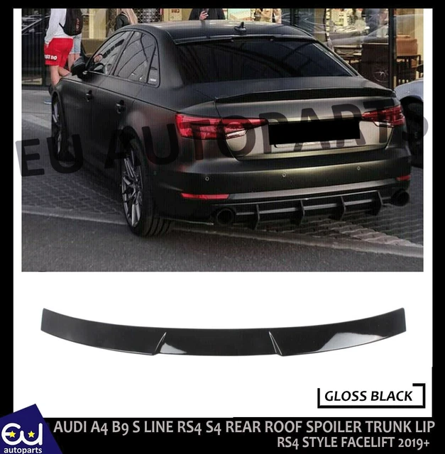 FOR AUDI A4 B9 Saloon Rear Window Roof Spoiler Rs Style Gloss Black ...