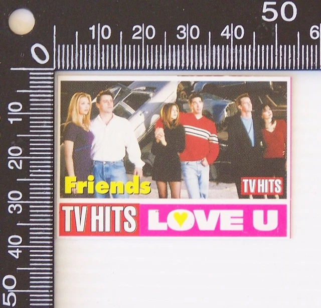 VINTAGE 90S CAST OF FRIENDS TV HITS MAGAZINE SHOW PROMO STICKER $5.00 ...