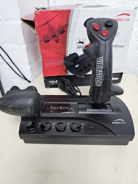 SPEED LINK BLACK Widow (SL6640SBK) Flight Stick simulator joystick ...