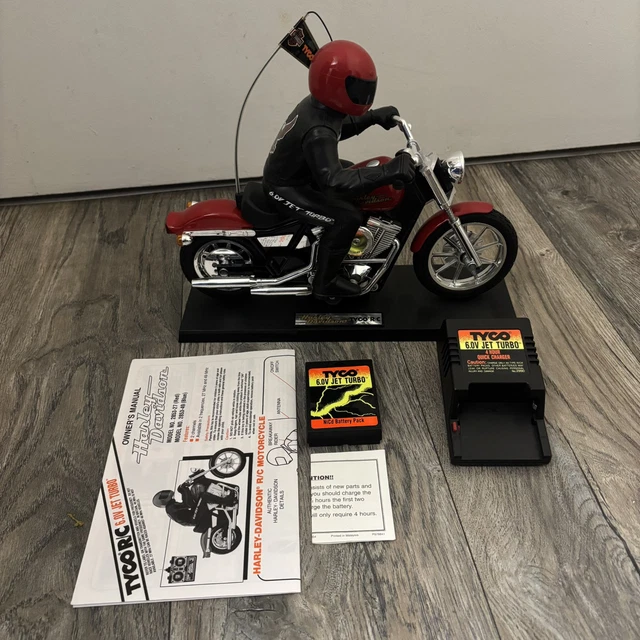 VINTAGE 90'S TYCO Harley Davidson Motorcycle Rc - Untested No Remote ...