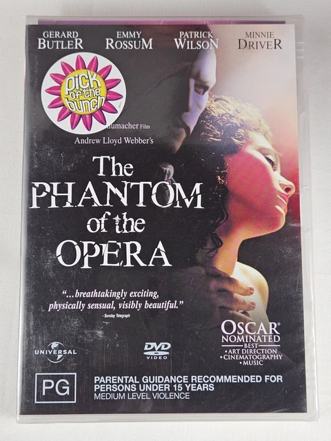 THE PHANTOM OF The Opera DVD Gerard Butler (New & Sealed) Region 4 $10. ...