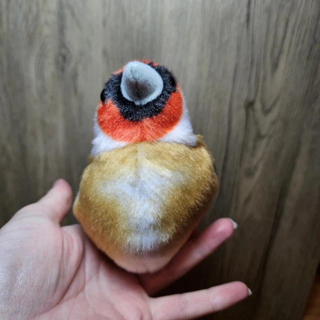 K & M Gold Finch bird soft toy Plush Makes Real Sounds Wild Republic ...