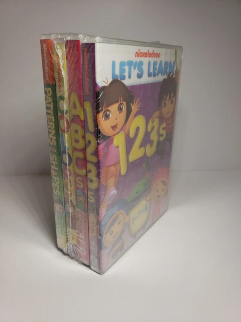 RARE 4PACK NICKELODEON Let's Learn Lot of 4 DVD's ABC, 123, Colors ...