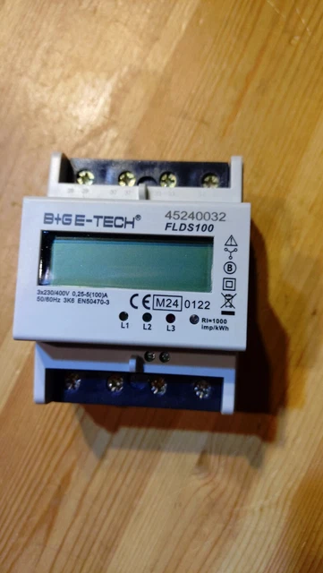 DREHSTROMZÄHLER MIT MID Zertifikat 2024 für DIN Hutschiene LCD 3-phasen 100A EUR 22,00 - PicClick DE