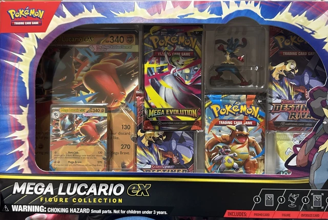 POKÉMON TCG MEGA Lucario EX Figure Collection Box - Brand New & Sealed ...