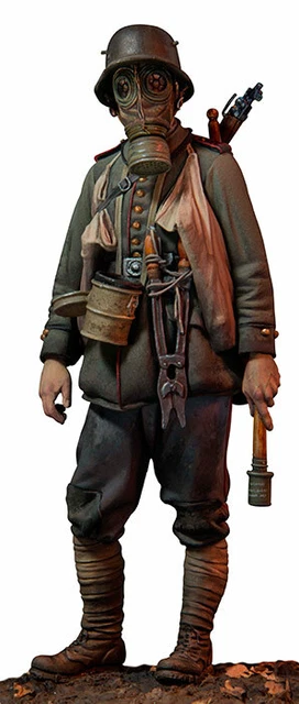 ANDREA MINIATURES WW1 German Stormtrooper 90mm Unpainted kit £78.99 ...