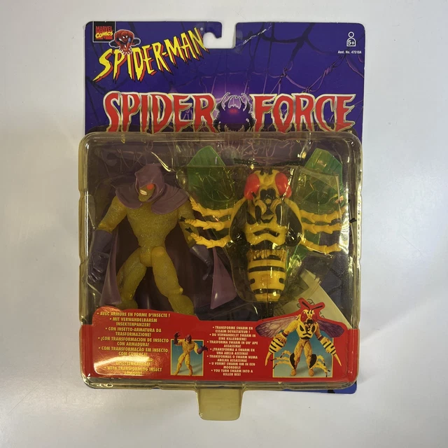 SPIDERMAN: SPIDER FORCE: SWARM transforms into KILLER BEE, Toy Biz ...