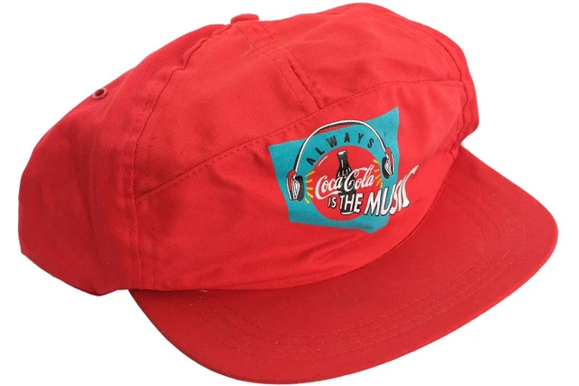 VINTAGE RED COCA Cola Is The Music 1980's Genuine Merch Cap Hat Red ...