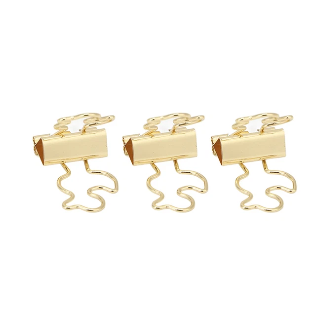 20PCS PAPER CLIPS Strong Clamping Force Iron Little Duck Binder Clips ...