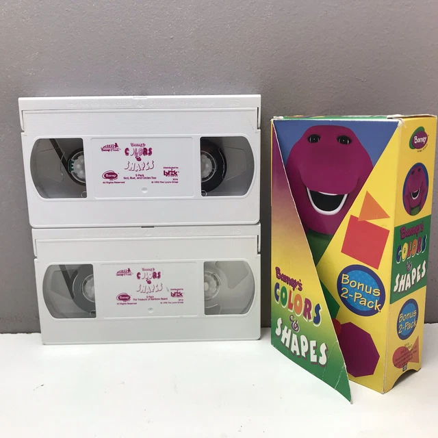 BARNEY COLORS & Shapes Bonus 2-Pack VHS Video Tape BUY 2 GET 1 FREE ...