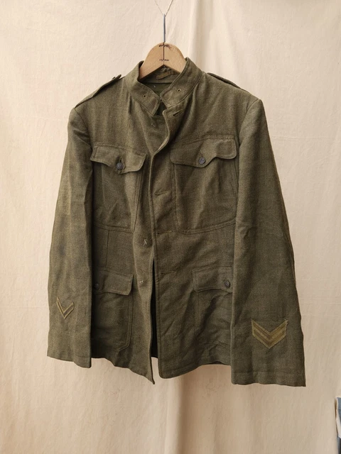 ORIGINAL ANTIQUE US Army WW1 M1917 Wool Tunic Jacket Green OD Military ...