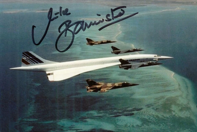 MIKE BANNISTER FIRMATO a mano 6x4 Foto Concorde Pilot Autografo ...
