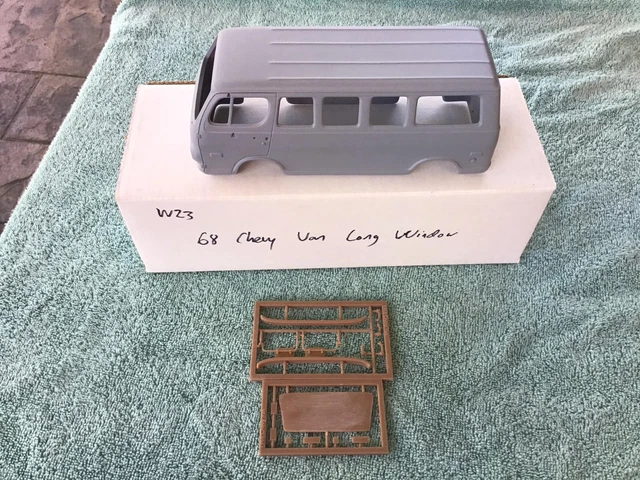 W23 1968 CHEVY G10 Van Window Long Wheelbase 1/25 Resin Primer Project ...