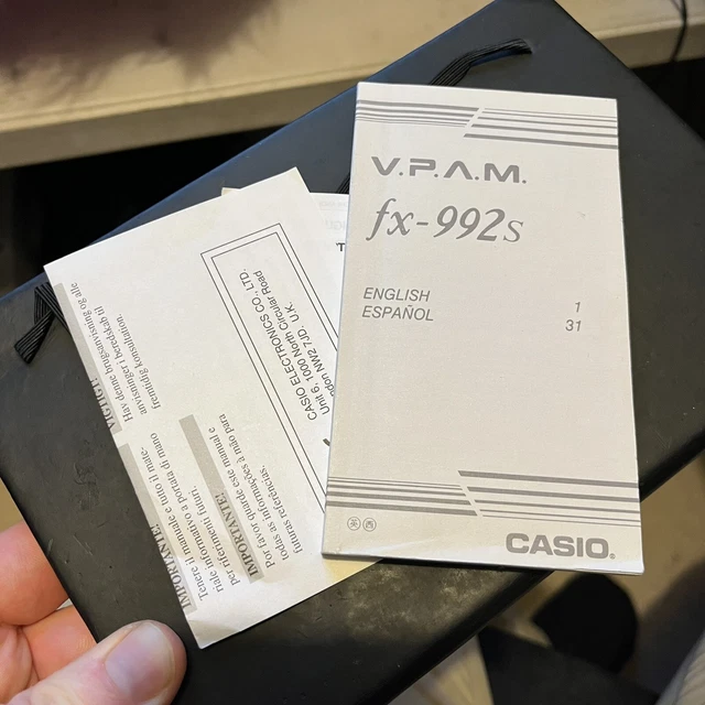 CASIO FX-992S V.P.A.M Scientific Calculator OWNERS MANUAL ONLY ...