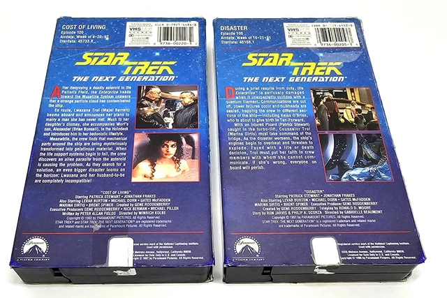 STAR TREK THE Next Generation Disaster VHS 1996 & Cost Of Living VHS ...