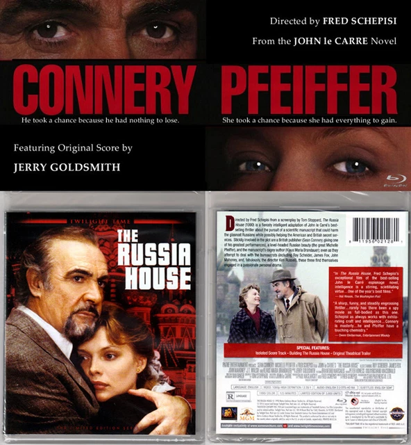 BLU-RAY SEAN CONNERY THE RUSSIA HOUSE Jerry Goldsmith TT Ltd OOP A/B/C ...