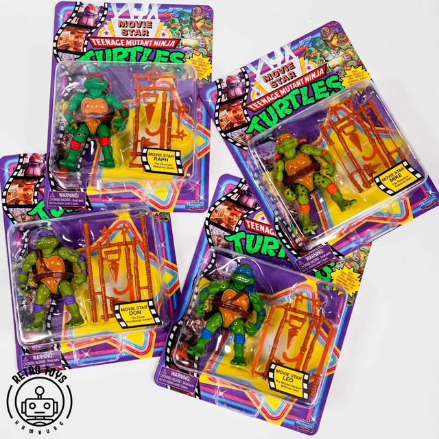 TEENAGE MUTANT NINJA Turtles MOVIE STAR set 4x personaggi TMNT Leo Don ...