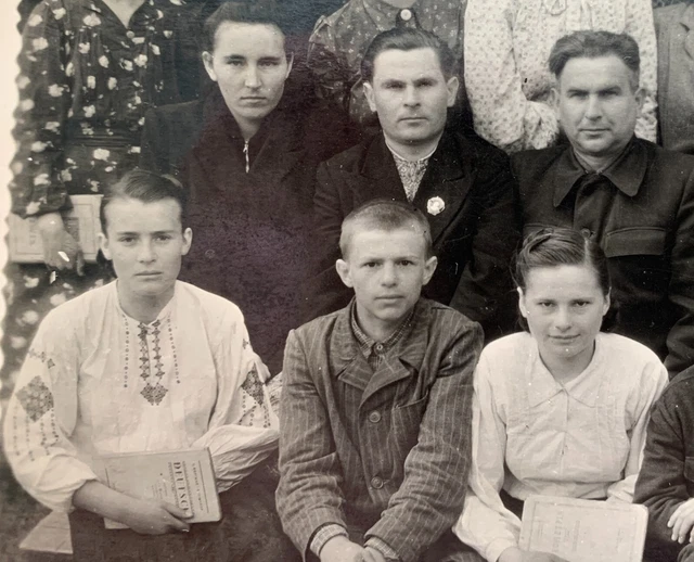 1940S WWII SOVIET Pupils School Class Schoolgirl Schoolboy USSR Vintage ...