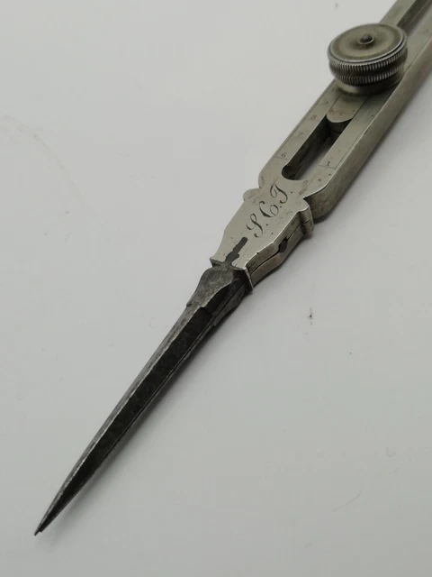 ANTIQUE PROPORTIONAL DIVIDER measuring drawing instrument + vernier ...