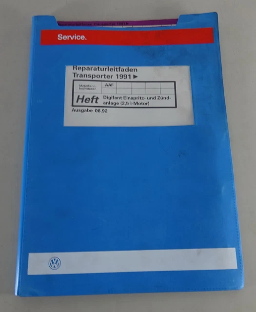 WORKSHOP MANUAL VW Transporter T4 Digifant Injection & Ignition System ...
