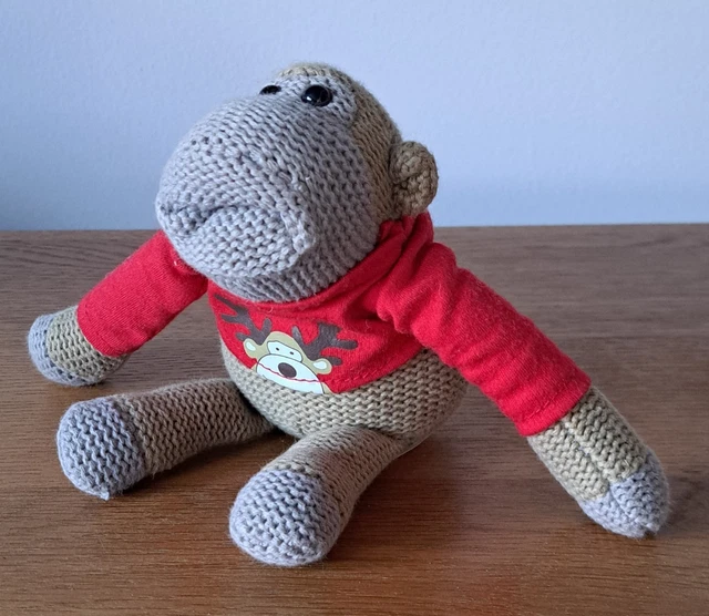 OFFICIAL PG TIPS Christmas Monkey in Reindeer Top - Small Knitted Soft ...