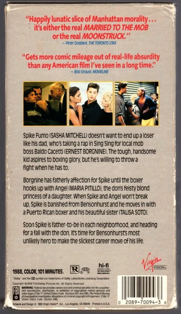 SPIKE OF BENSONHURST (1988) Mafia COMEDY Sasha Mitchell *~Talisa Soto ...