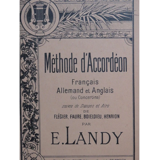 LANDY E. MÉTHODE d'Accordéon 1948 EUR 39,00 - PicClick FR