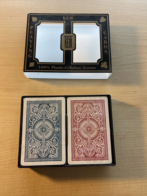 KEM PLAYING CARDS Arrow Red and Blue, Bridge Size- Standard Index ...