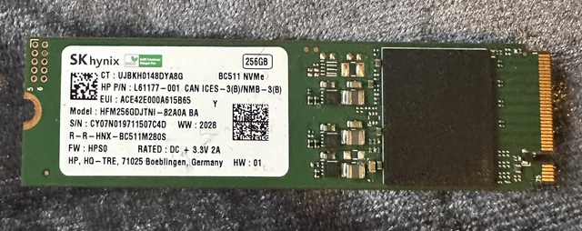 SK HYNIX BC511 NVMe 256GB HFM256GDJTNI-82A0A SSD £18.00 - PicClick UK