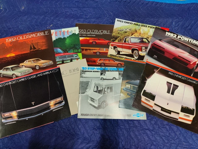 10 VINTAGE 1980'S GM Dealer Brochure Pamphlet Collection Lot Chevrolet ...