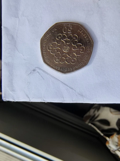 VERY RARE 50p coin Celebrating 100 years of Girl Guiding UK Free ...
