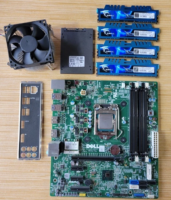 DELL 0KWVT8 XPS 8700 Motherboard I7-4790 16GB-RAM 240GB SSD I/O-Shield ...