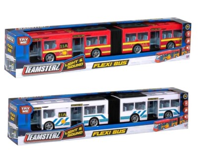 TEAMSTERZ FLEXI BUS with Light & Sound Kids Children Vehicle Toy Boys ...
