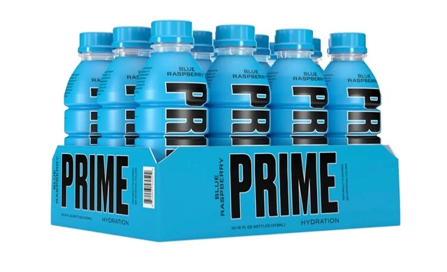 PRIME HYDRATION DRINK Logan Paul X KS Blue Raspberry Flavor 16.9 Fl. Oz ...