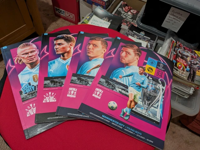 MANCHESTER CITY X 4 Champions League Home Programmes 2023/2024 All ...