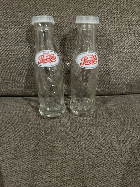 Vintage Pepsi Cola Soda Glass Bottles Salt And Pepper Shakers 4 14 £942 Picclick Uk