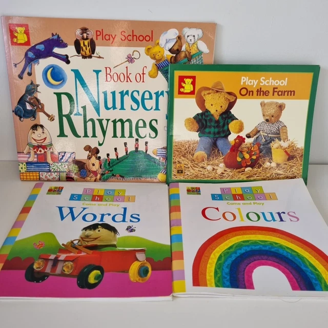 PLAY SCHOOL ABC Kids Book Bundle x 4Vintage & Modern Nursery Rhymes ...