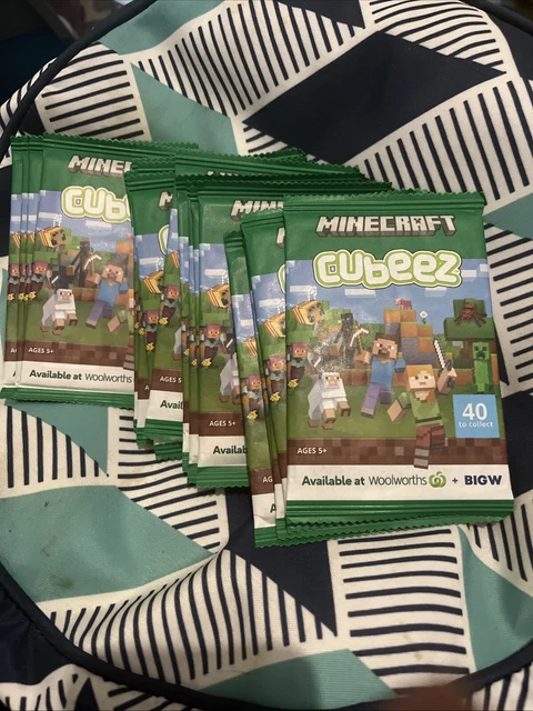 NEW MINECRAFT CUBEEZ 2025 Woolworths x50 Unopened Packs - Same Day ...