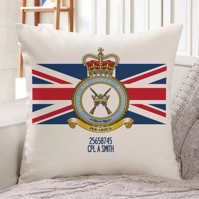 RAF CUSHION COVER Personalised Royal Air Force Regiment Veteran Army ...