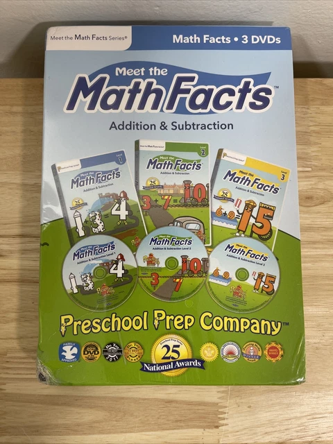 MEET THE MATH Facts Addition & Subtraction 3 DVD Set NIB $24.00 - PicClick