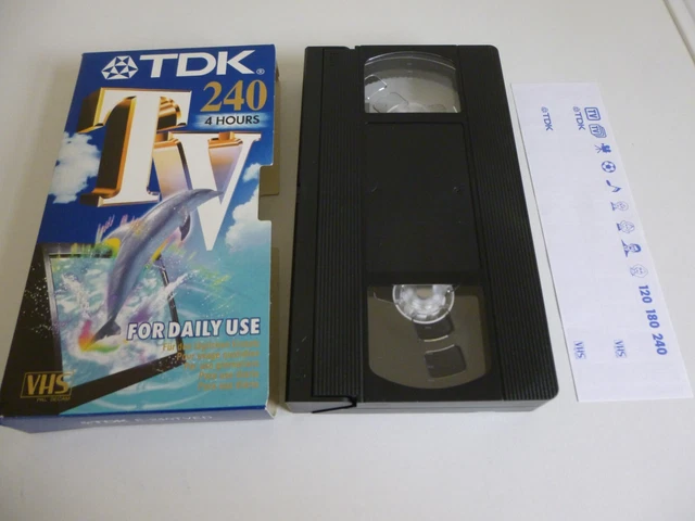 NEW, EMPTY VHS Tape 4 Hours Vhs Tdk 240 In New Box With Original Labels ...